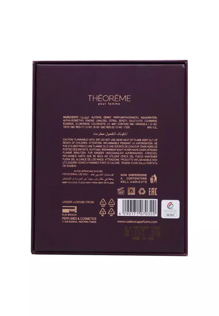 Jual Rue Broca Rue Broca Theoreme Pour Femme 90 ML Original 2024 ...