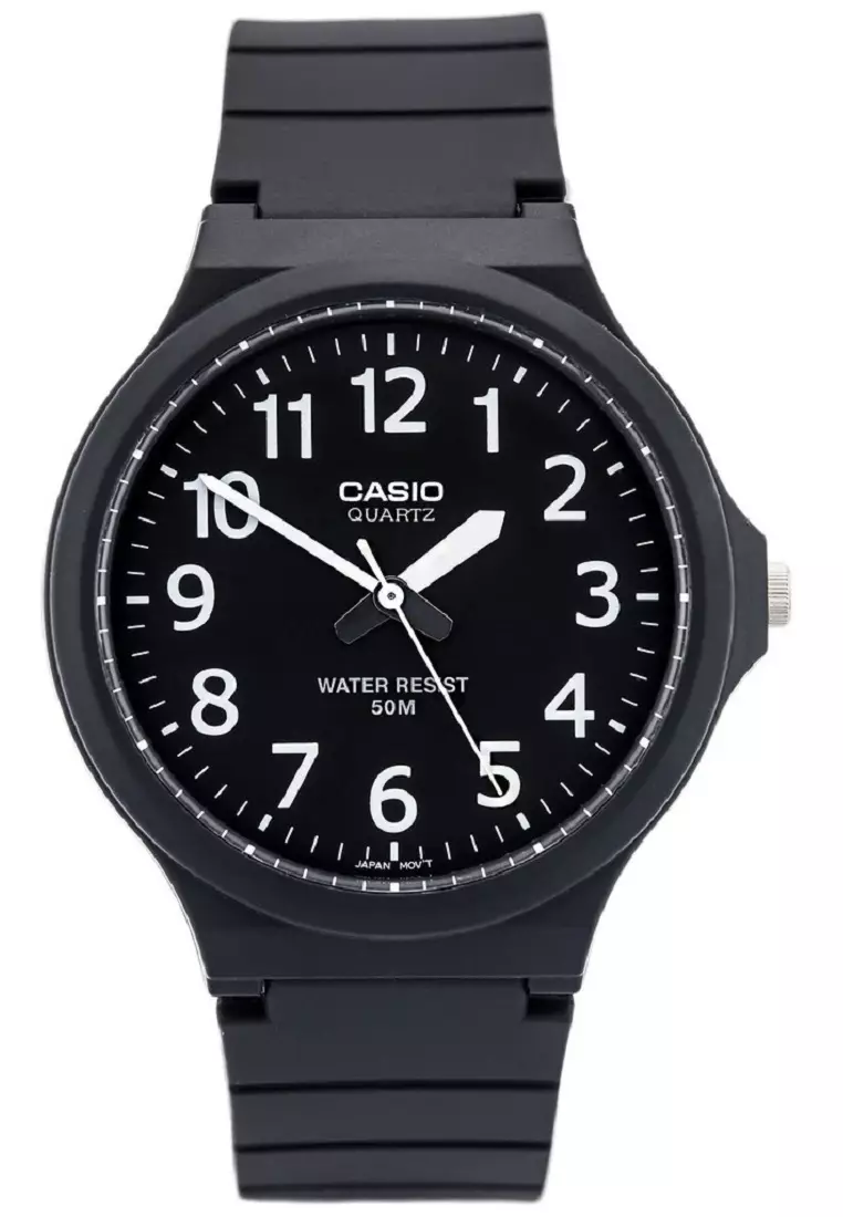 Jual CASIO Casio Original Analog Jam Tangan Unisex Hitam Strap Karet MW240 MW-240-1BVDF Original ...