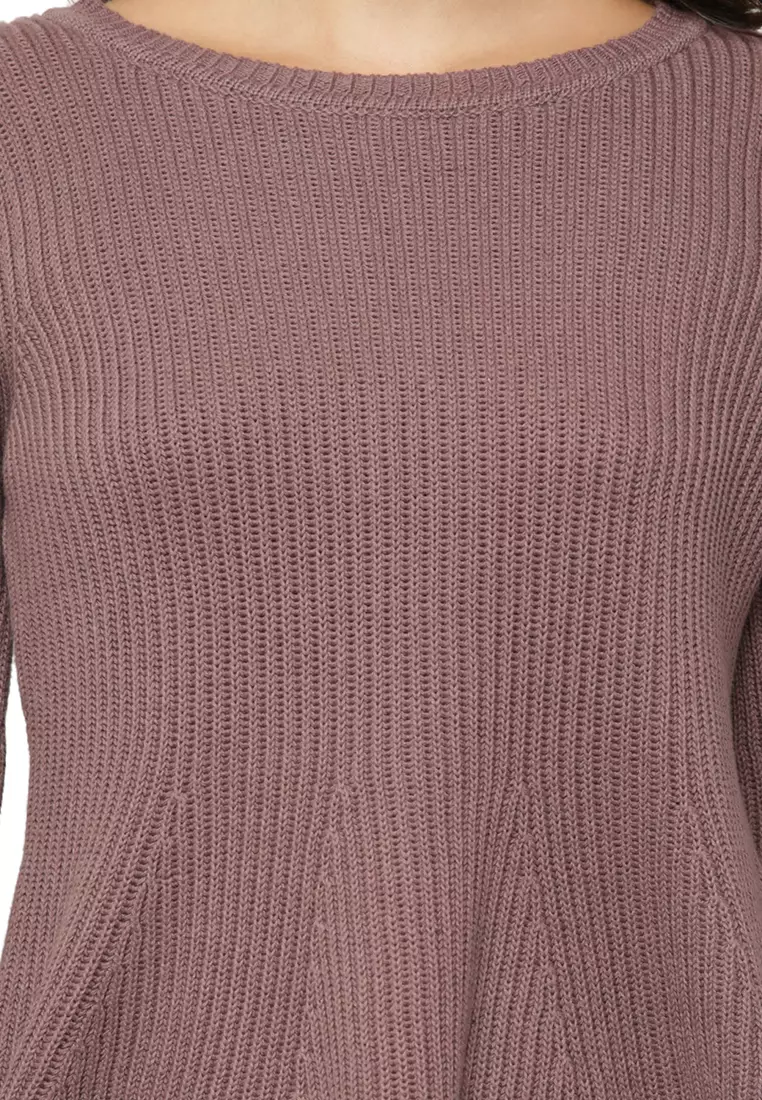 Jual Knitwork Knitwork Burgundy Petunia Blouse Original 2025 | ZALORA Indonesia