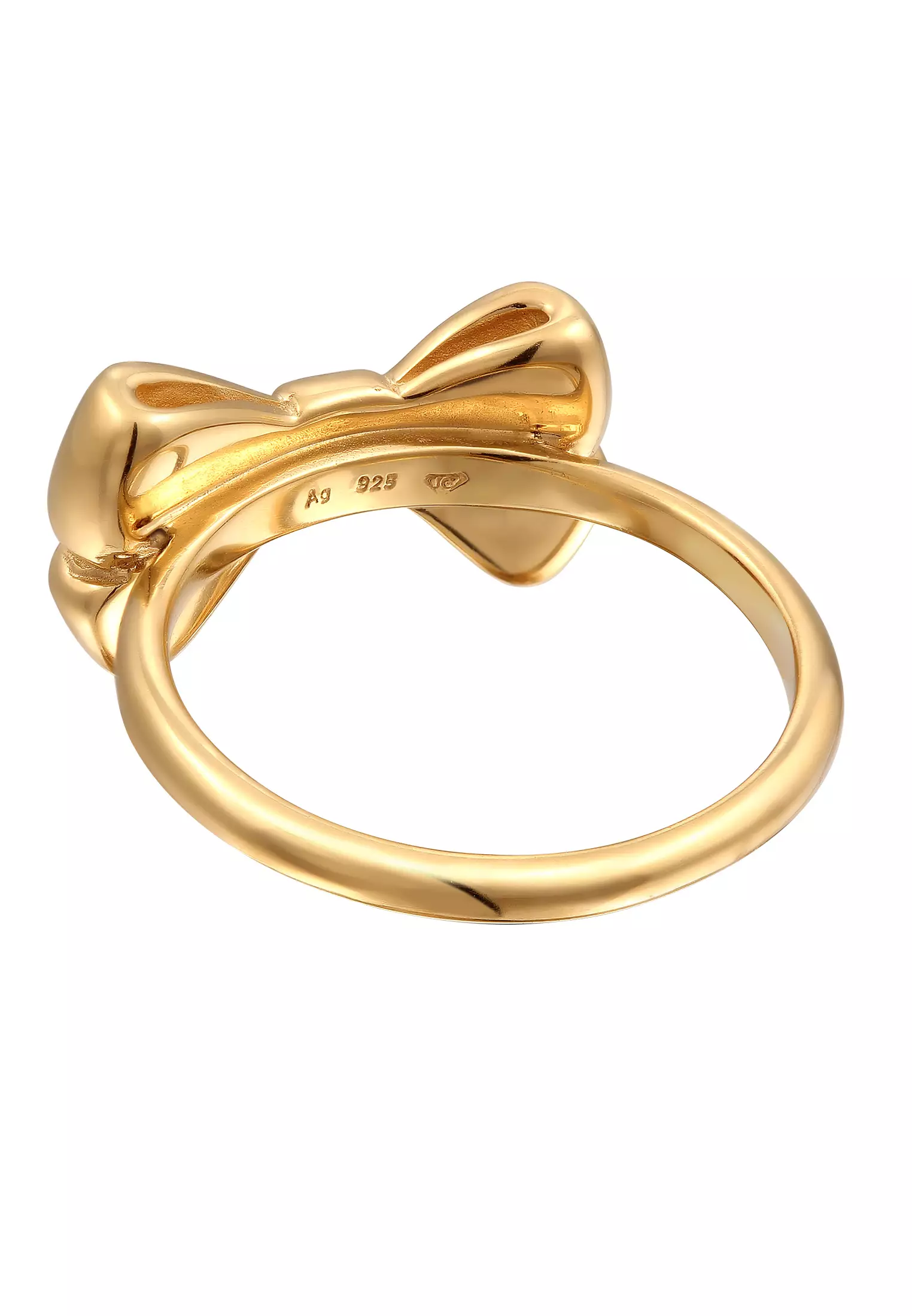 Buy ELLI GERMANY Ring Bow Symbol Trend In Gold Plated Online | ZALORA ...