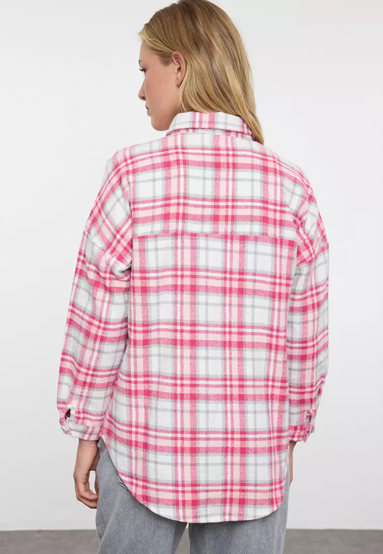 Buy Trendyol Checkered Overshirt 2025 Online | ZALORA Philippines