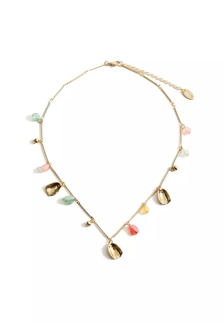 Buy Mango Combined Bead Chain Necklace Online | ZALORA Malaysia