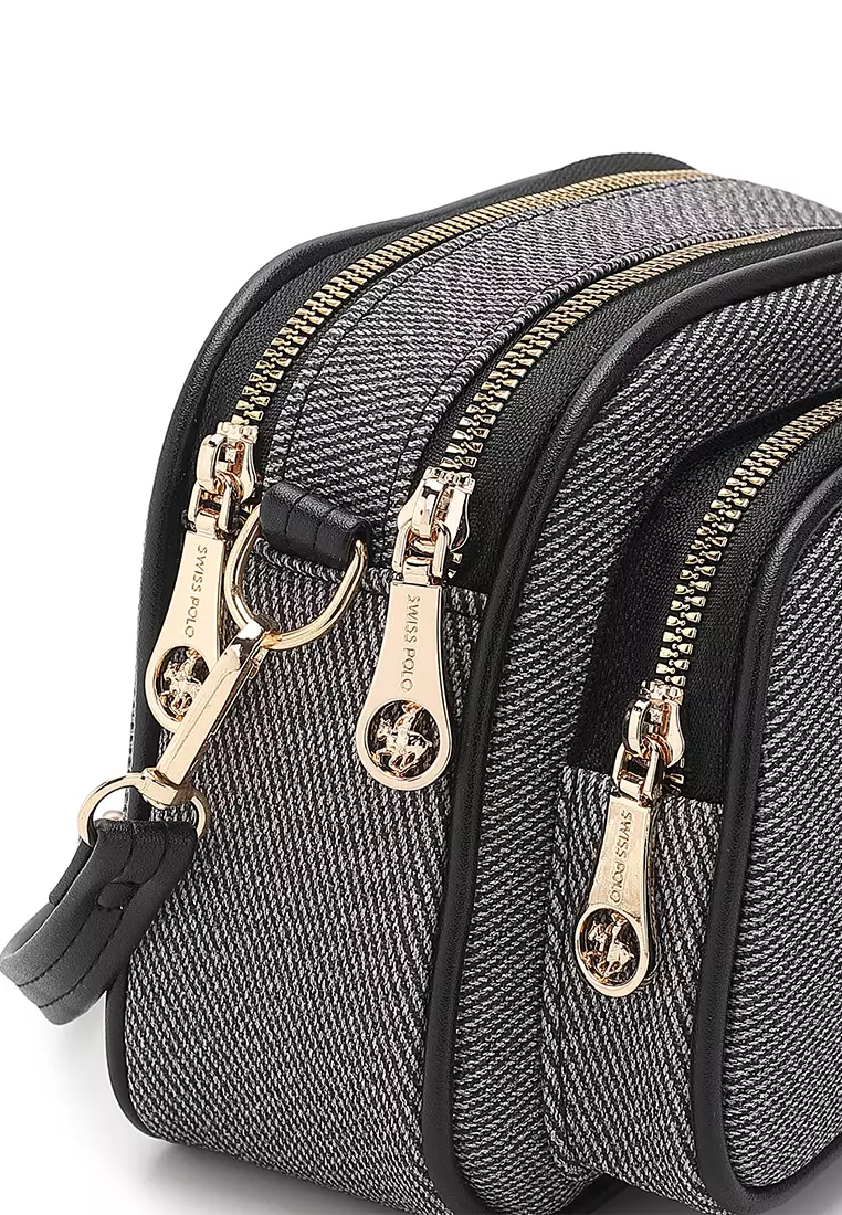 Buy Swiss Polo Women's Sling Bag / Crossbody Bag / Shoulder Bag - Black ...