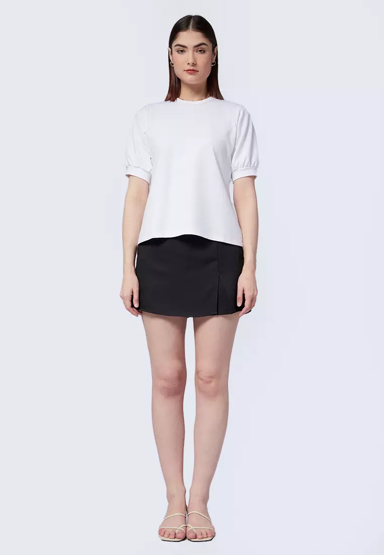 Jual Executive Round Neck Puff Sleeves Top Original 2025 | ZALORA Indonesia