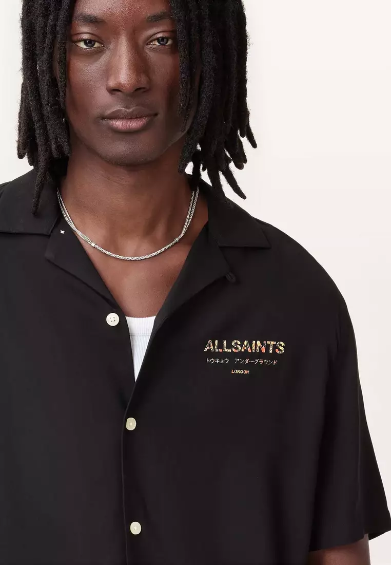 Buy AllSaints Underground Snake Print Logo Shirt Online | ZALORA Malaysia