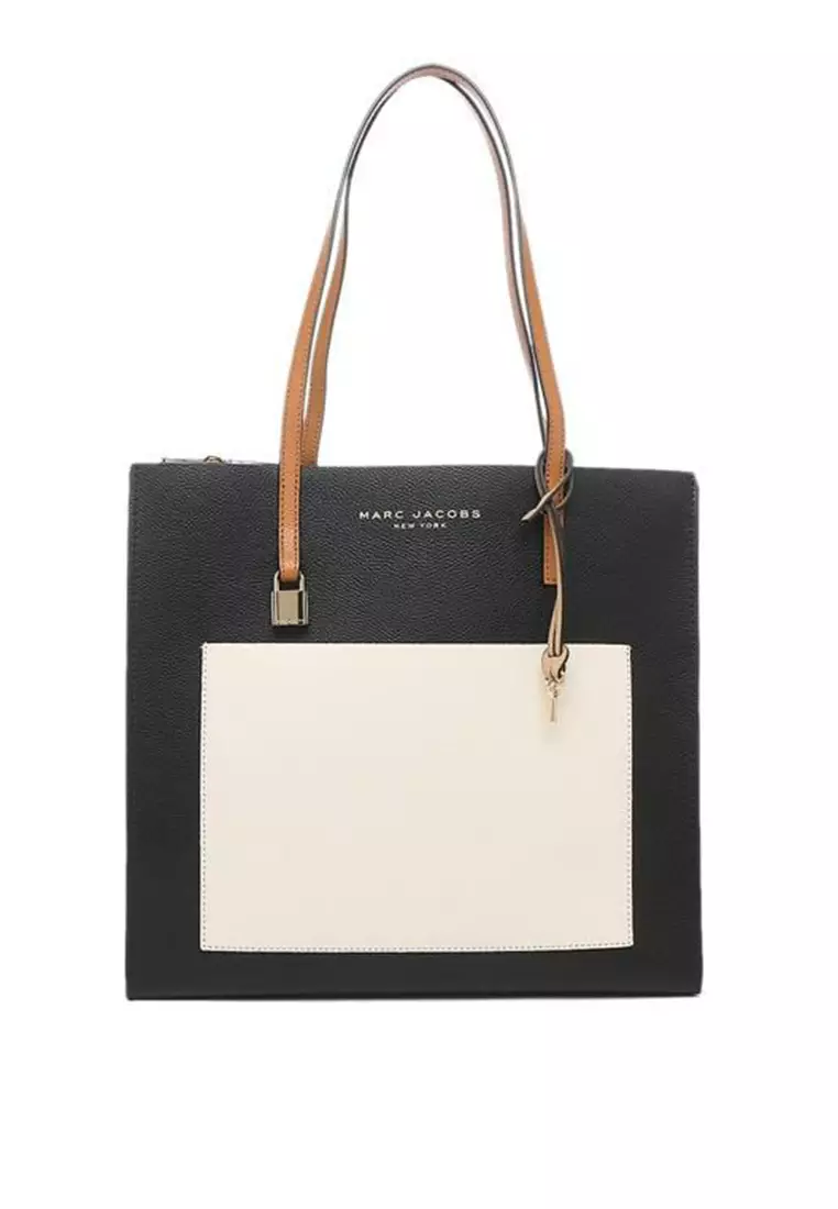 網上選購 Marc Jacobs Grind Colorblocked Tote M0016131 Smoked Almond Multi ...