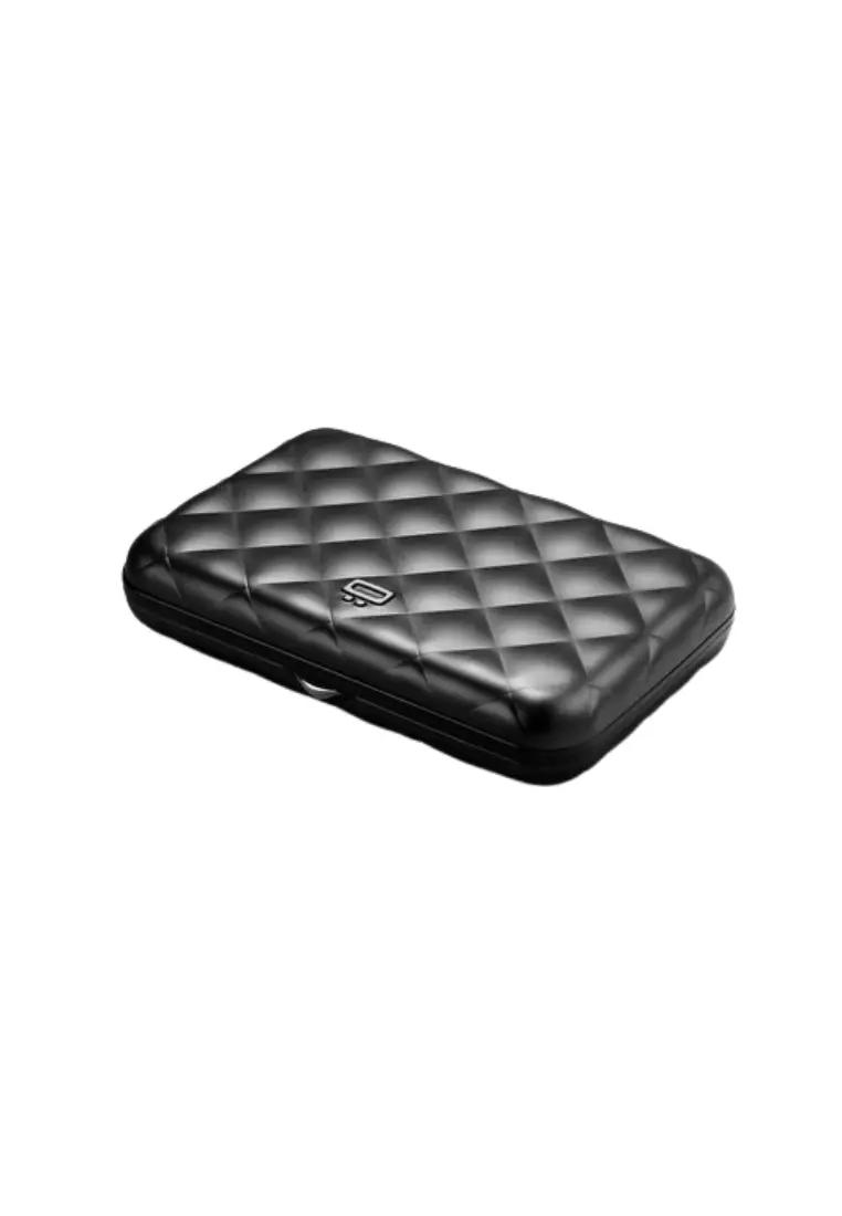 Buy OGON Design Quilted Button Aluminium Wallet-1000003-Black Online ...
