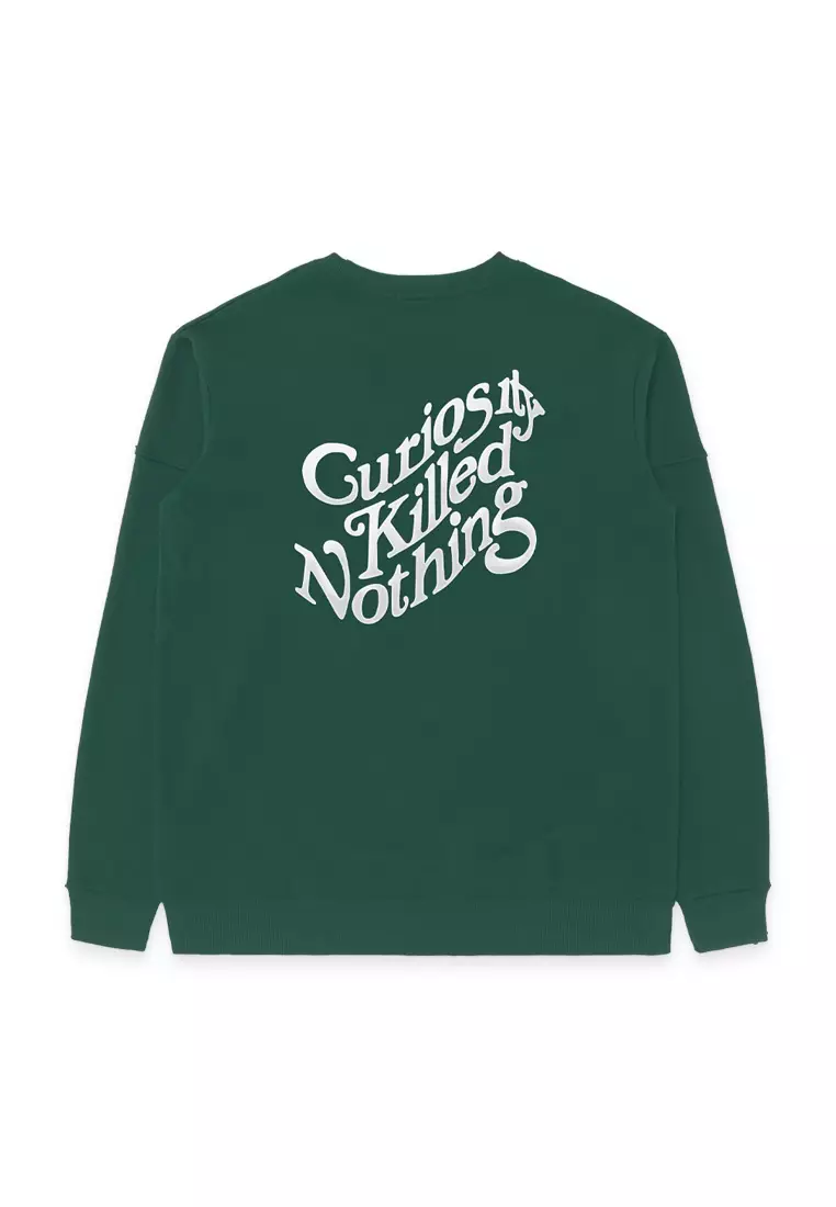 Buy DRUM DRUM Curiosity Puff Print Jumper- Green Online | ZALORA Malaysia