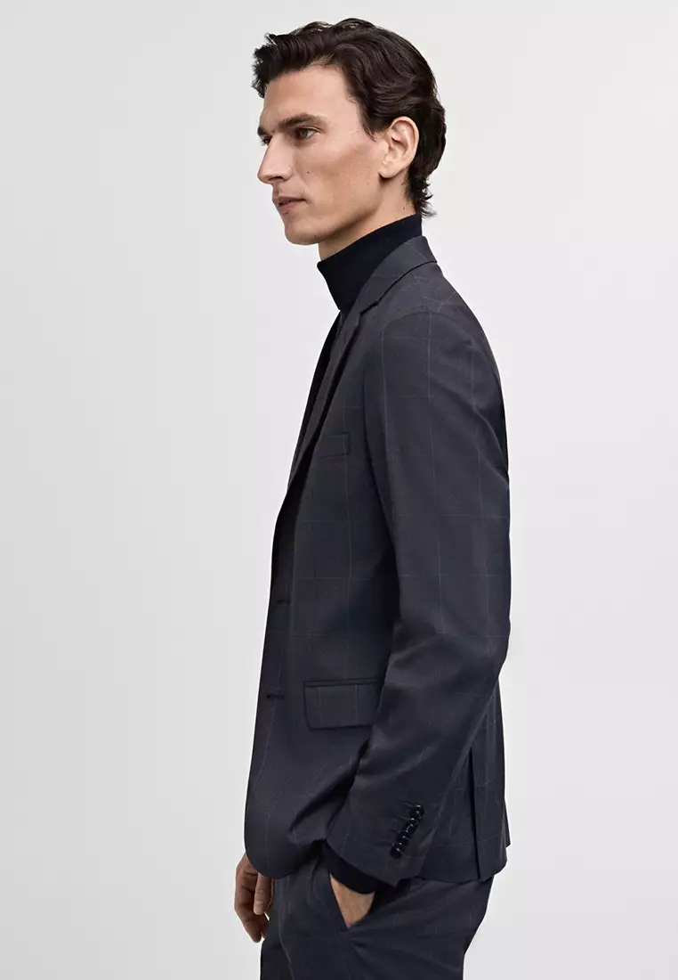 Buy MANGO Man Super Slim-Fit Stretch Suit Blazer 2025 Online | ZALORA ...