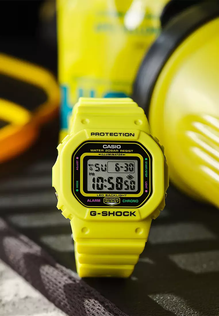 Jual G-SHOCK Casio G-Shock DW-5600EP-9D Lime Green Resin Band - Jam Tangan Digital Unisex ...
