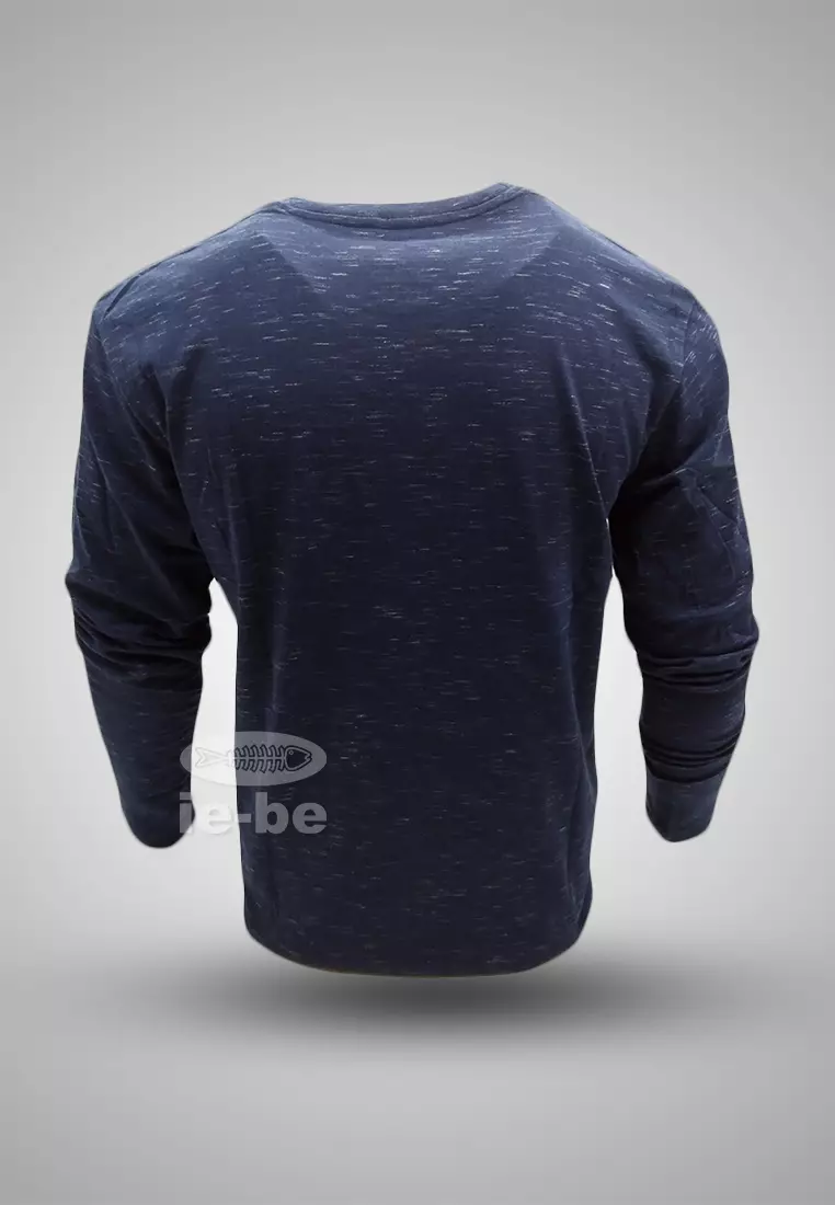 Jual IEBE Kaos Lengan Panjang Casual IEBE B1HL8039 Navy Original 2024 ...