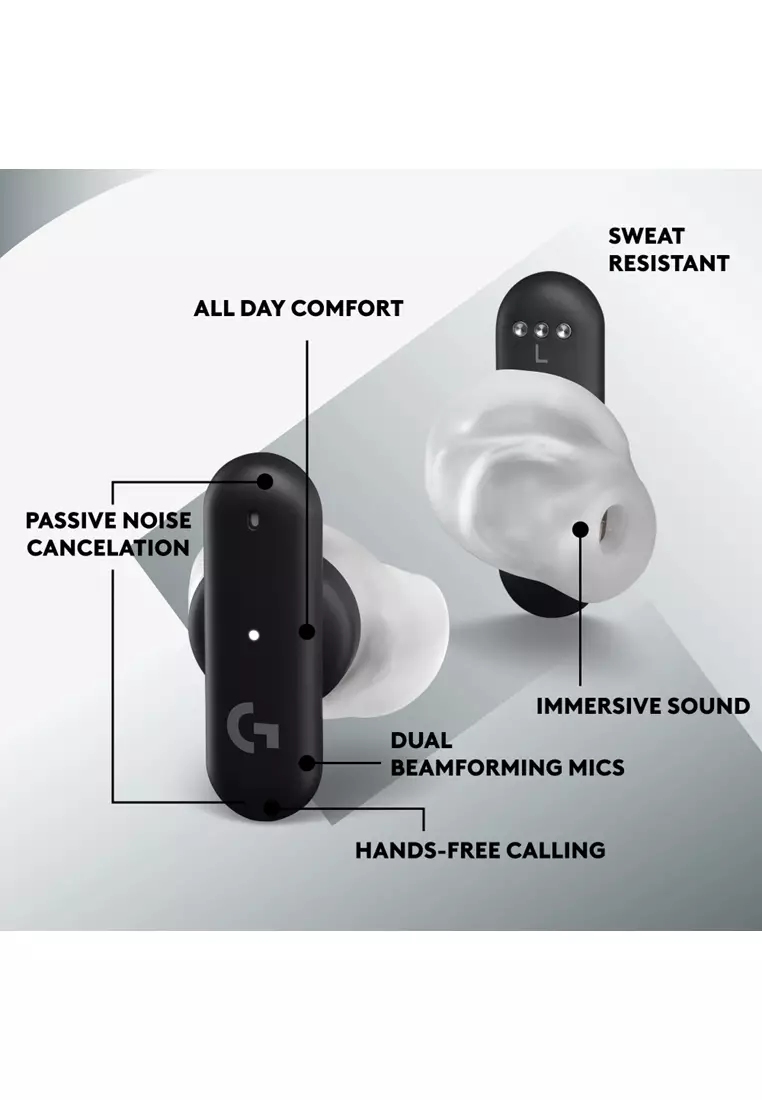 Buy Logitech G Fits True Wireless Gaming Earbuds Black 2025 Online | ZALORA