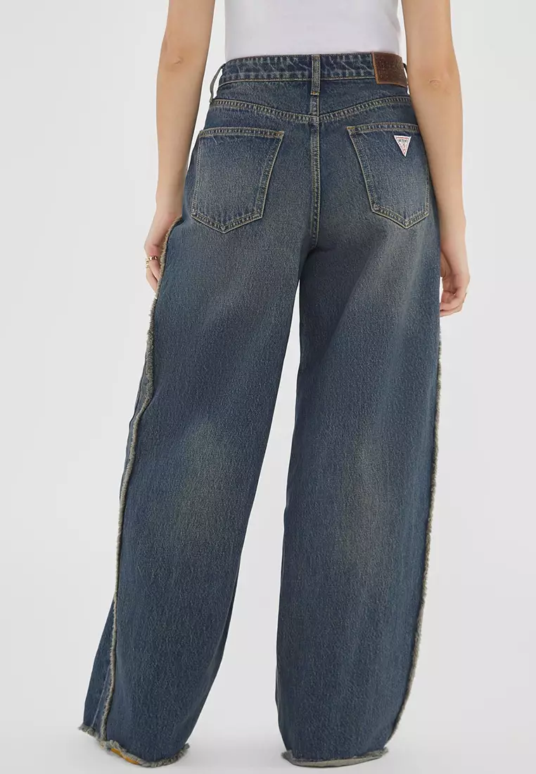 Buy GUESS Guess Originals Raw Edge Wide Leg 2024 Online | ZALORA ...