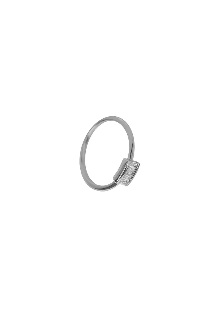 Buy Foundry Sterling Silver Square Bar Ring 2025 Online | ZALORA ...