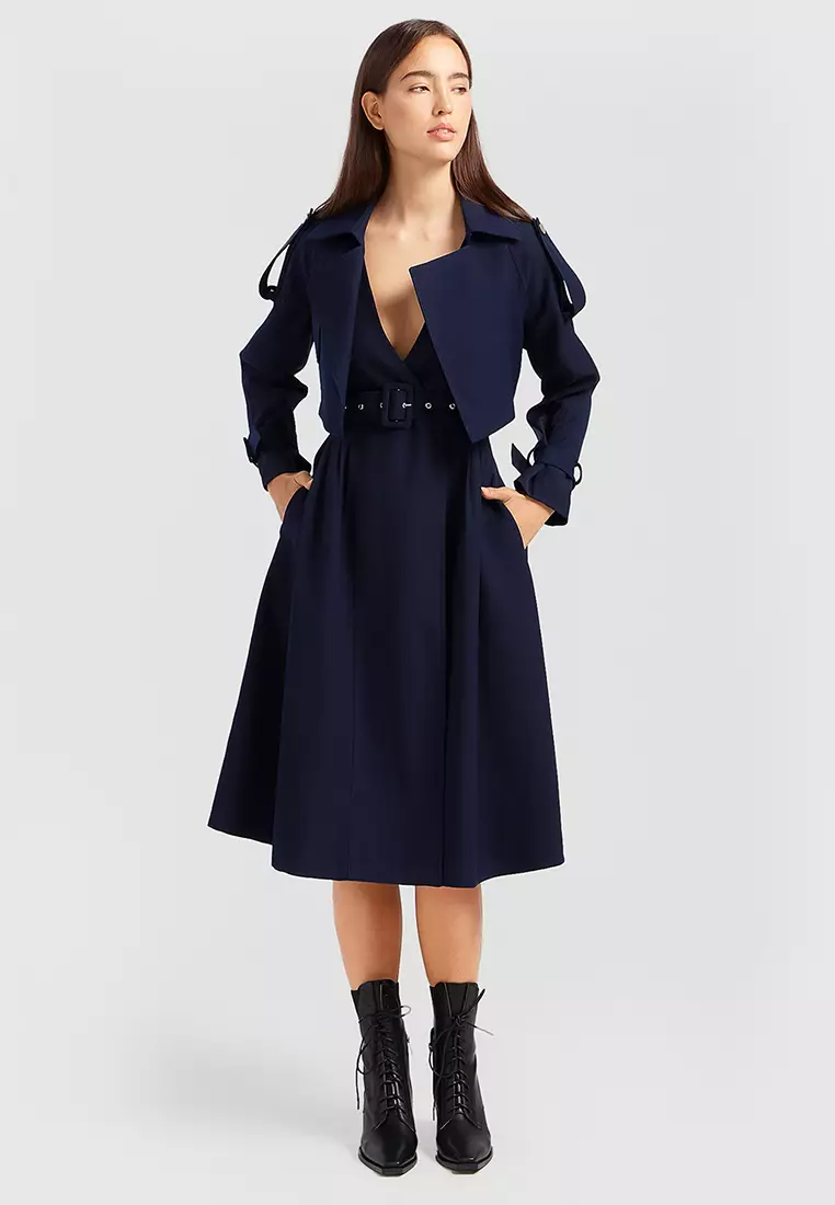 Buy Belle & Bloom Manhattan Cropped Trench Online | ZALORA Malaysia