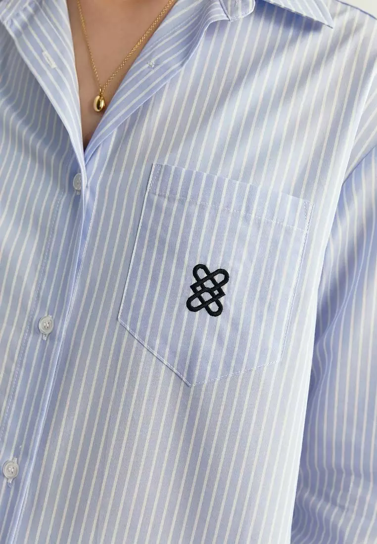 Buy Pomelo Collared Stripes Shirt 2025 Online | ZALORA Philippines