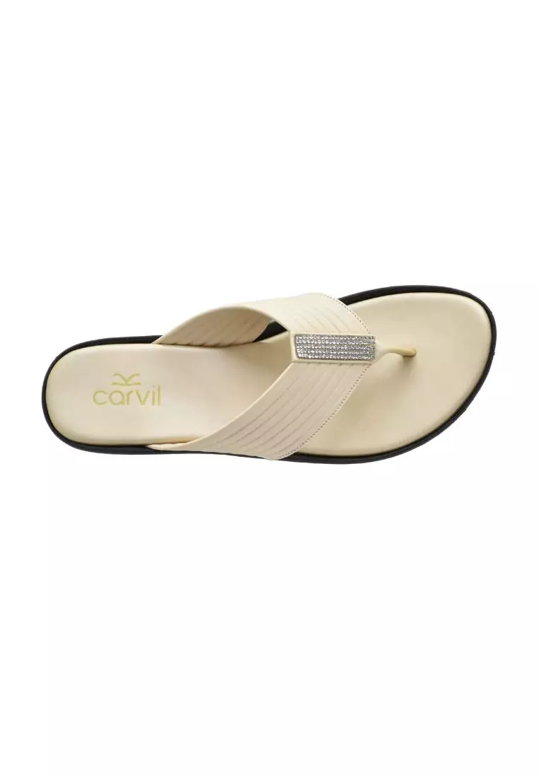 Jual CARVIL Carvil Sandal Wanita Auristela-01L Cream Original 2024 ...
