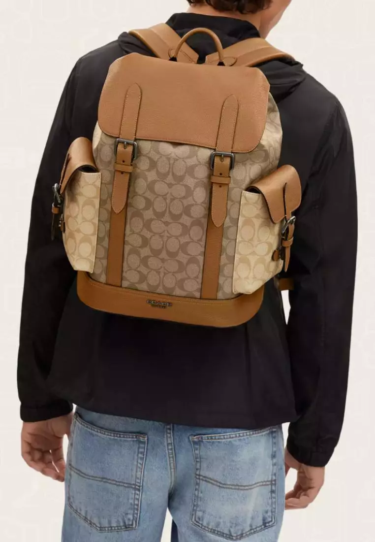 Jual Coach Coach Hudson Backpack In Colorblock Signature Canvas Light ...