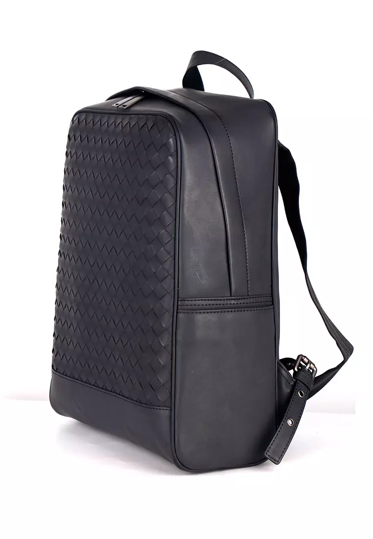 Buy Lara Men's Cow Leather Handmade Weave Backpack 2025 Online | ZALORA ...