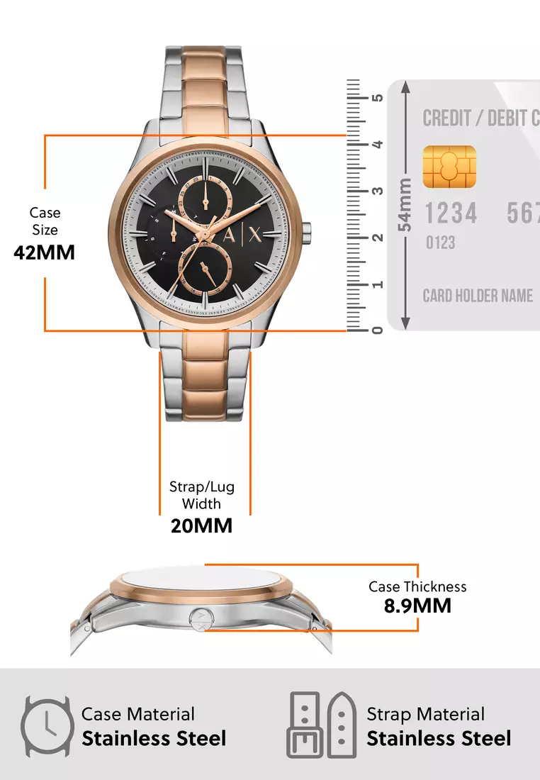 Buy Armani Exchange Armani Exchange Men's Dante Chronograph Watch ...