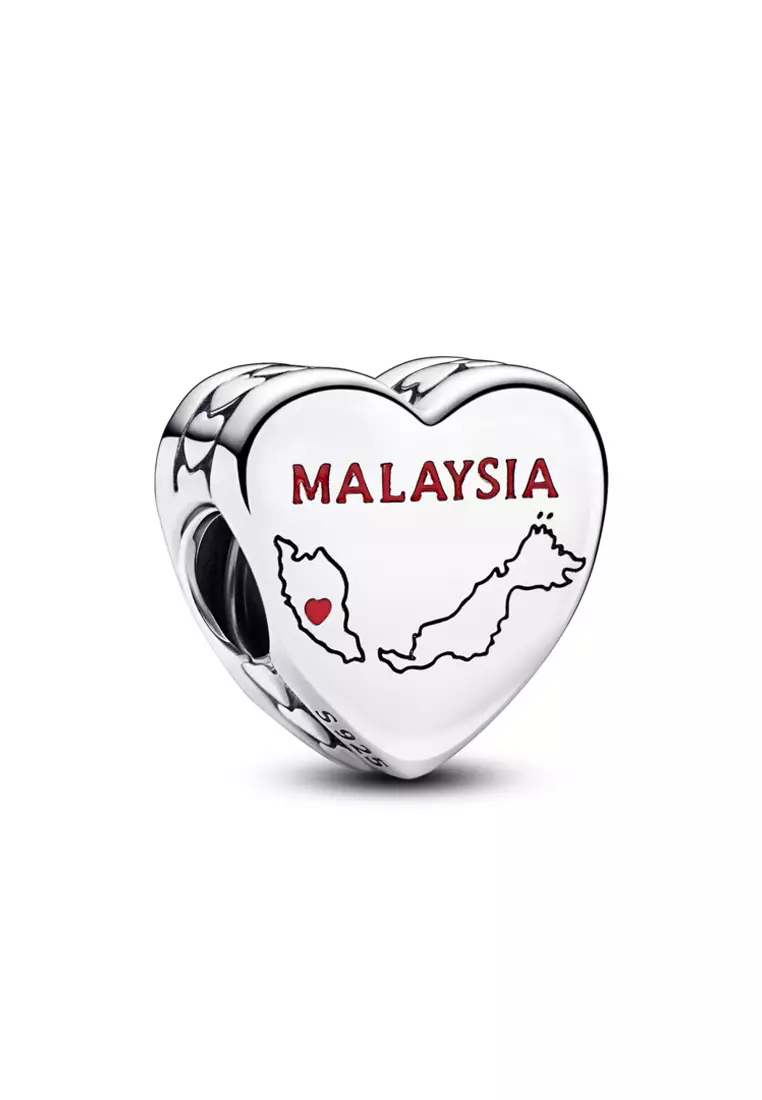 Buy Pandora Pandora Malaysian Map Heart Charm Online | ZALORA Malaysia