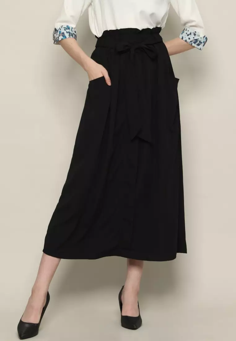 Jual FAME FAME - Rok Flowy Wanita Panjang Hitam - 9310110 Original 2024 ...