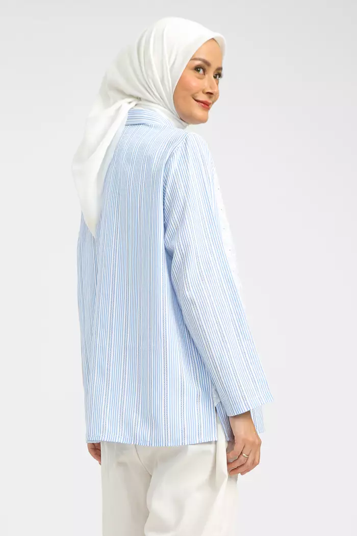 Jual Syaline Hijab Syaline Hijab x Studio Tui - Atasan Kemeja Wanita Bahan Katun Poplin - Cora ...