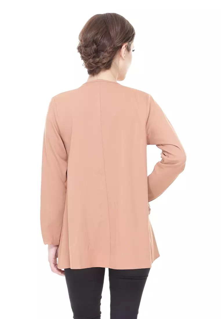 Buy Rina Nichie Basic Leena Top in Brown Online | ZALORA Malaysia