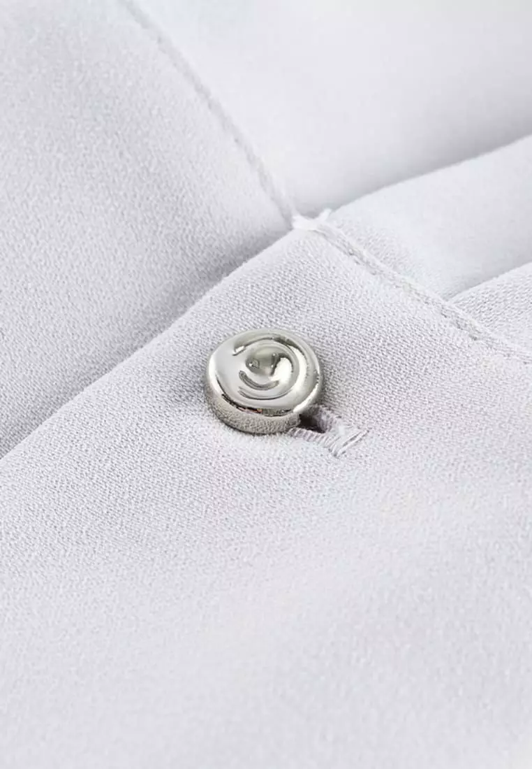 Buy G2000 Crepe Drapery Collarless Top 2025 Online | ZALORA