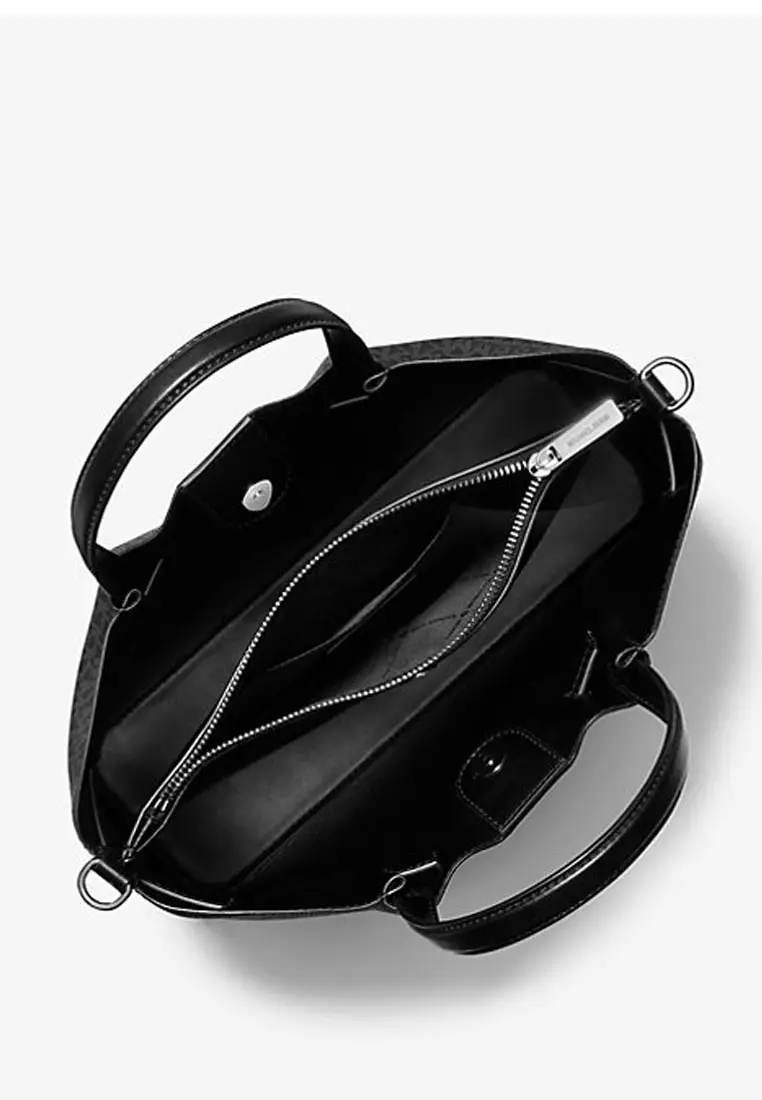 Buy MICHAEL KORS Carson Medium Signature Logo Satchel Online | ZALORA ...