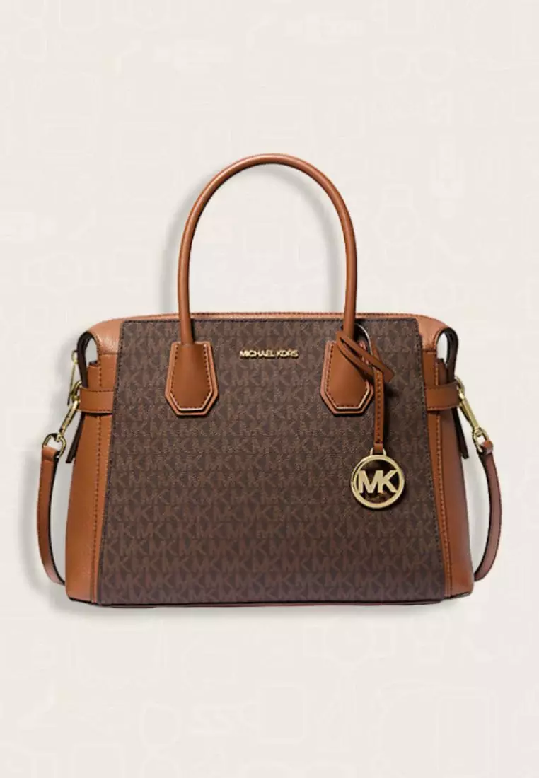 Jual MICHAEL KORS Michael Kors Mercer Medium Logo and Leather Belted ...