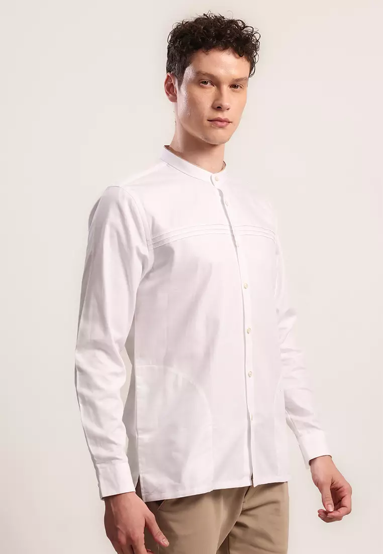 Jual MOC MOC Kemeja Koko Lengan Panjang Pria Arman - White Original ...