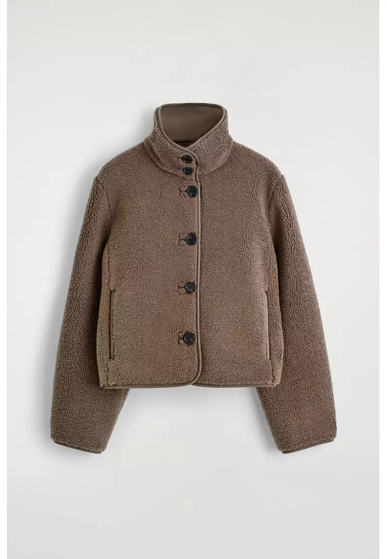 Buy COS FUNNEL-NECK TEDDY JACKET Online | ZALORA Malaysia