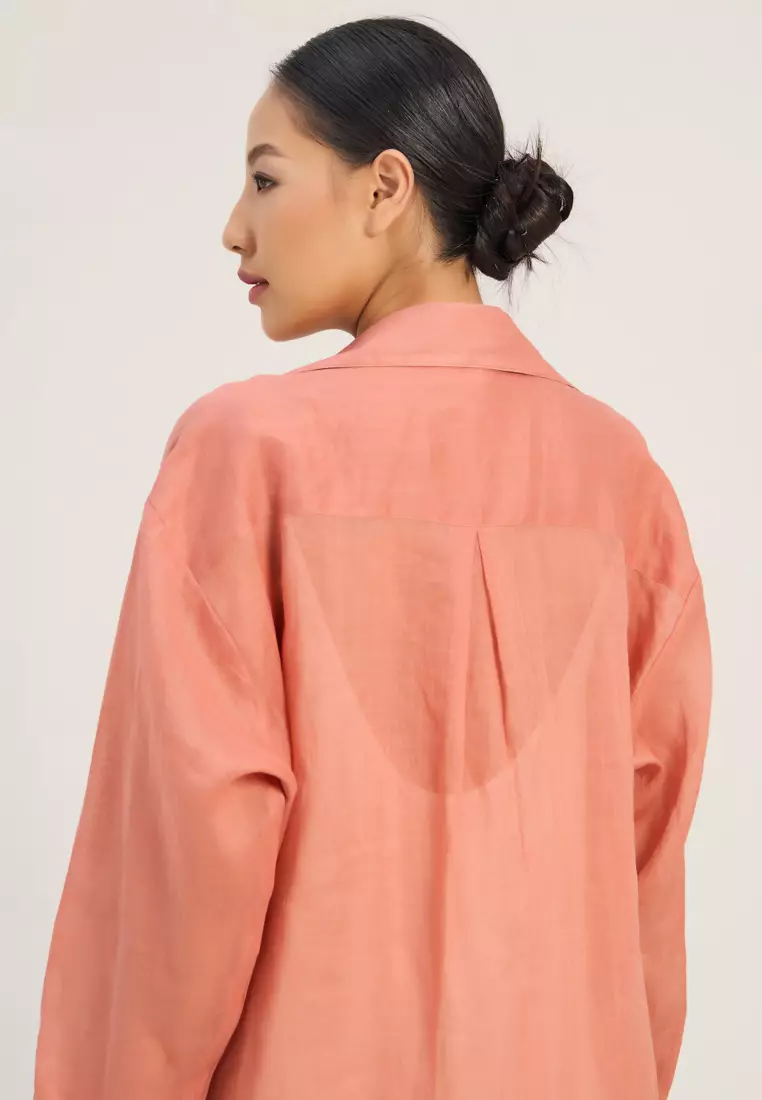 Buy F2 - Fashion and Freedom CORAL LINEN SHIRT 2026 Online | ZALORA