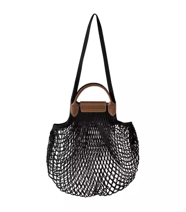 Jual LONGCHAMP Longchamp Le Pliage Large Filet Mesh Black Original 2025 ...
