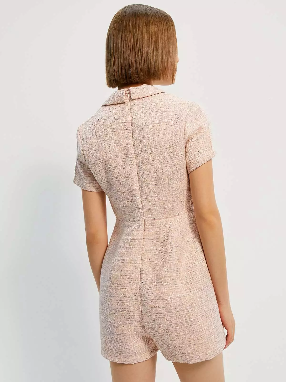 Jual POMELO FASHION Button Tweed Romper - Pink Original 2025 | ZALORA ...