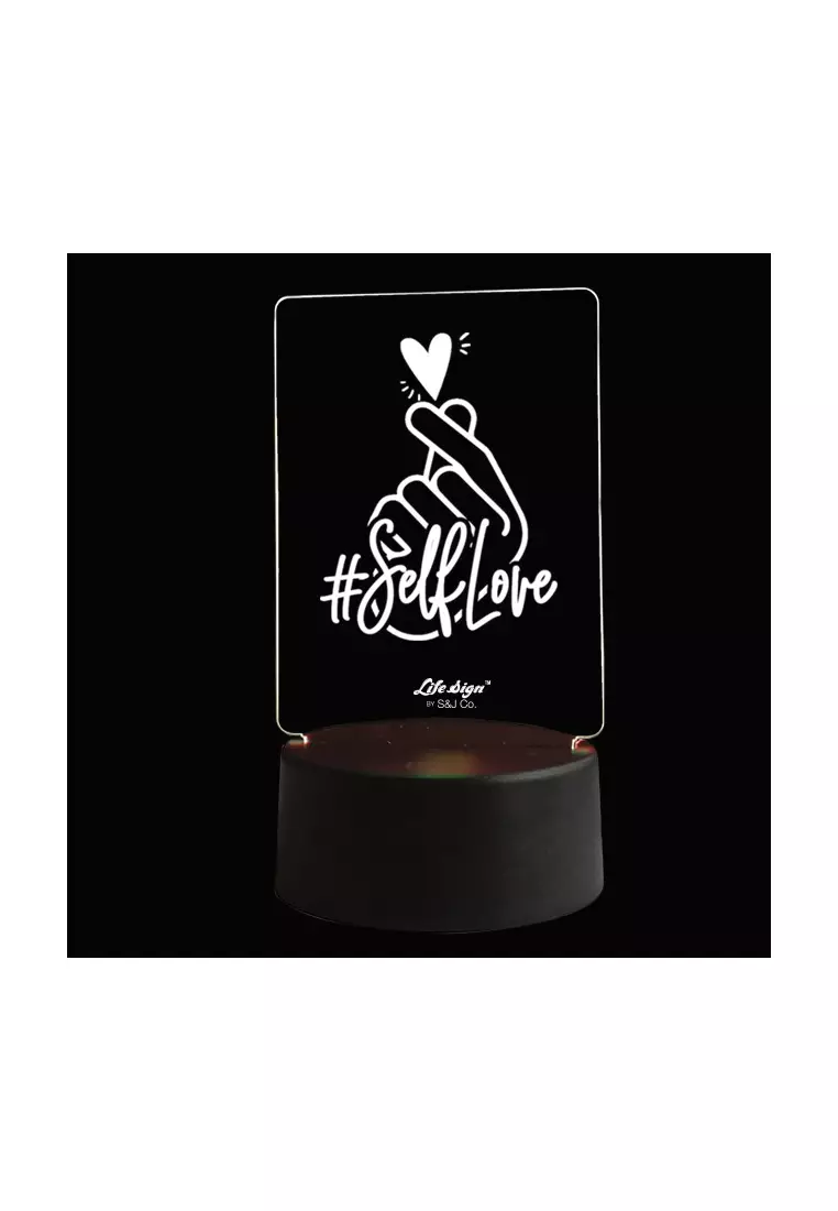 Buy S&J Co. Lifesign 3D Acrylic LED Table Lamp Gift Home Decoration ...