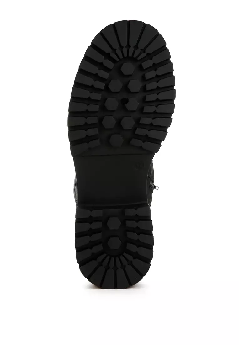 Buy London Rag Anti-Skid Lace-Up Combat Boots in Black Online | ZALORA ...