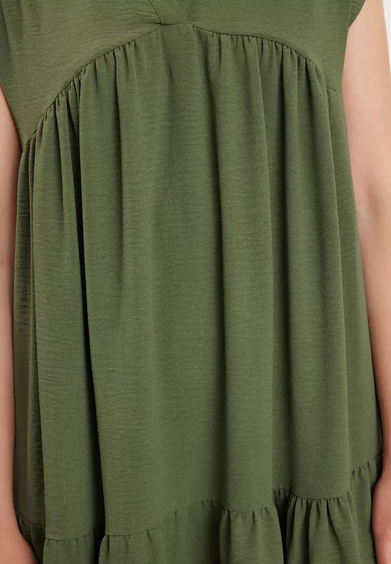 Buy Trendyol V-Neck Flounce Dress 2025 Online | ZALORA Philippines