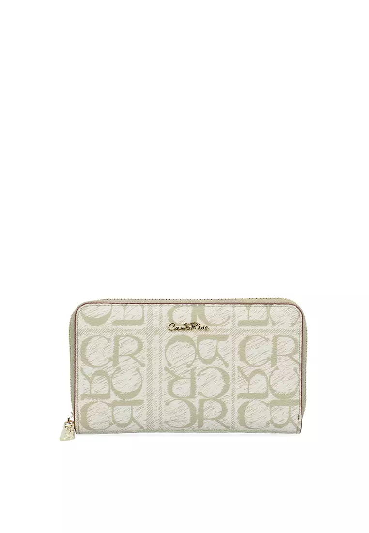 Buy Carlo Rino CR Meadows Zip Around Wallet - Green 2026 Online ...
