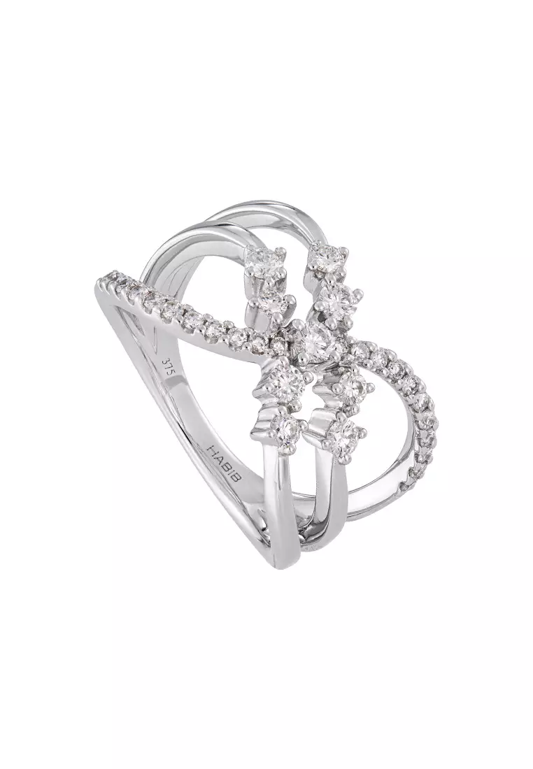 Buy HABIB HABIB Chic | Diamond Ring in 375/9K White Gold 272010125 ...