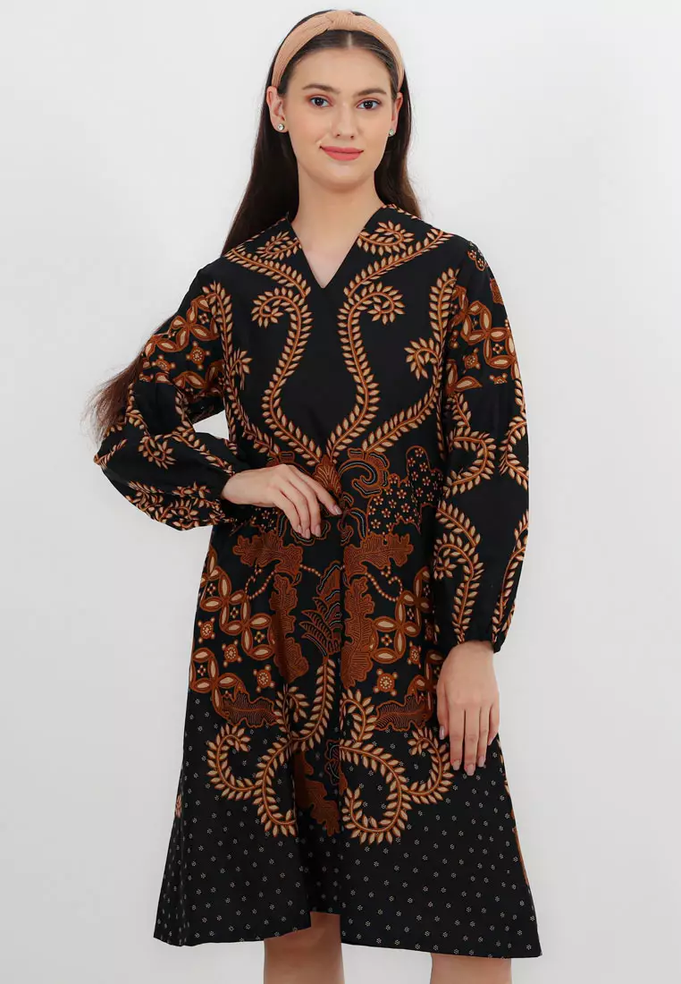 Jual Eaja Helga Dress Batik Original 2024 Zalora Indonesia