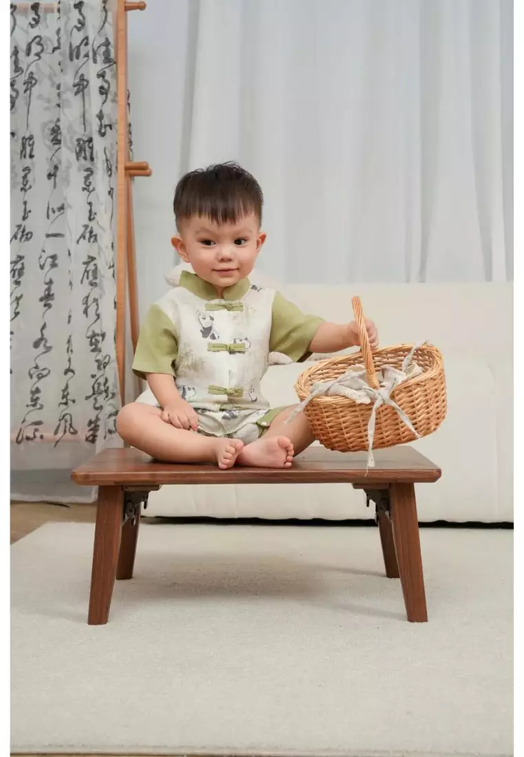 Buy Little Kooma Panda Eat Bamboos Baby Boy Cheongsam Romper 0841 ...