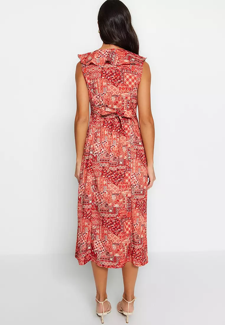 Buy Trendyol Double Breasted Collar Poplin Dress Online Zalora Malaysia
