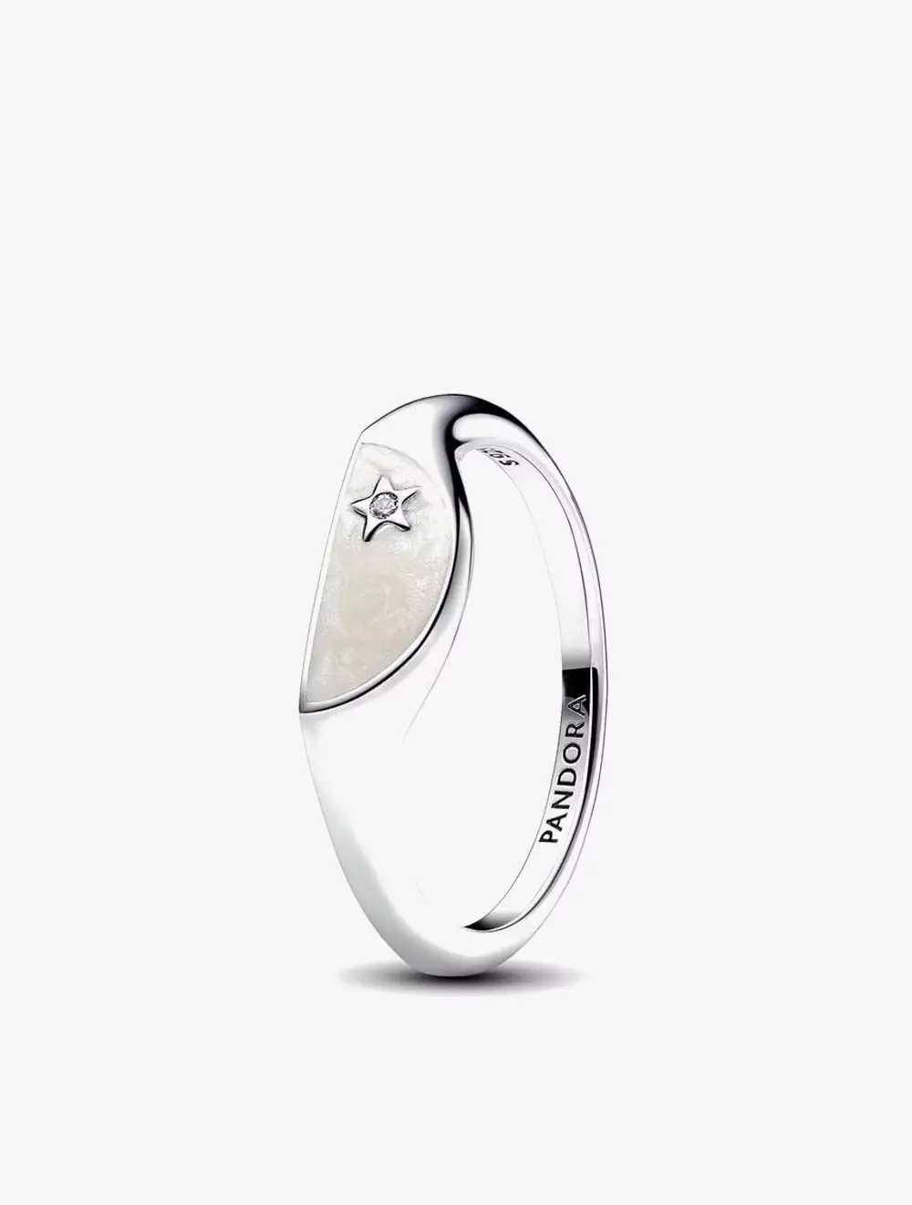 Jual Pandora Pandora ME Halved Enamel Signet Ring - 52 - Silver ...