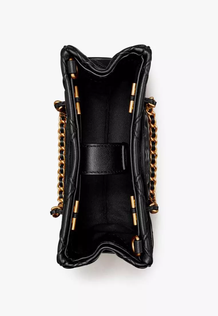 Jual TORY BURCH Tory Burch Mini Fleming Soft Chain Tote Black Original ...