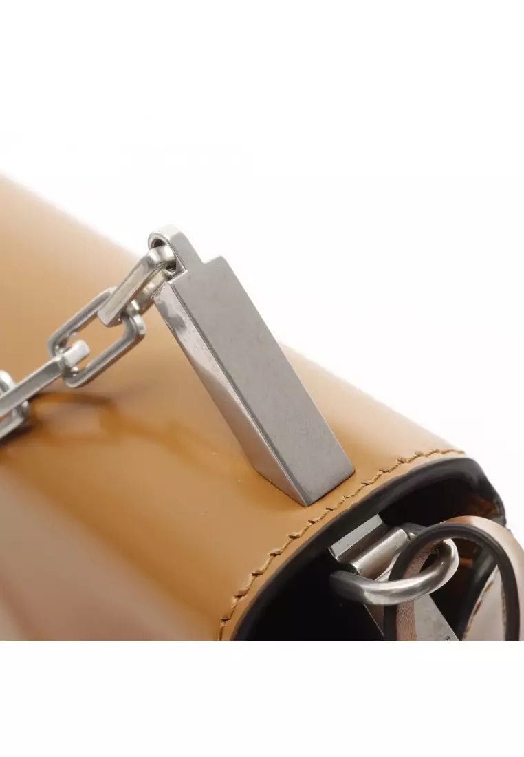 Buy Fendi Pre-Loved Fendi First Side chain handbag leather light brown ...