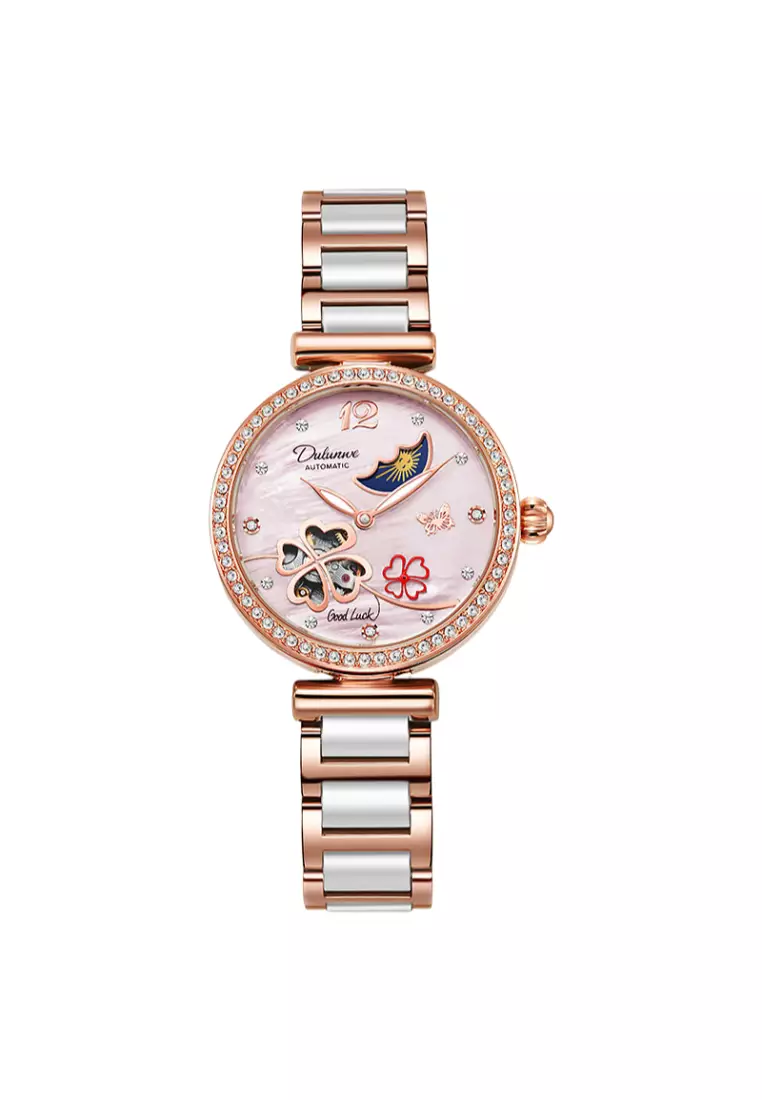Buy OPCHIC Four-Leaf Clover Ceramic Mechanical Women's Watch (Female ...