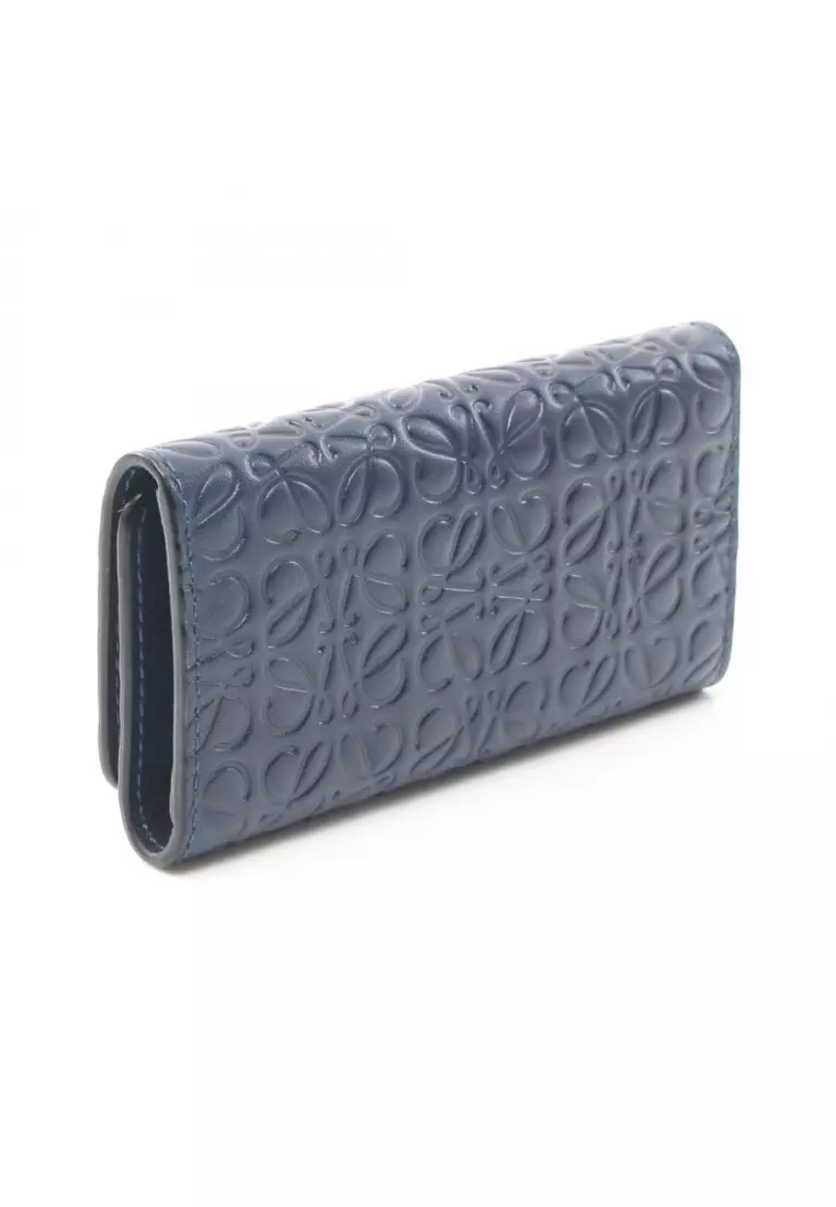 Buy LOEWE Pre-Loved LOEWE Anagram 6 key key case leather Navy 2025 Online | ZALORA Philippines