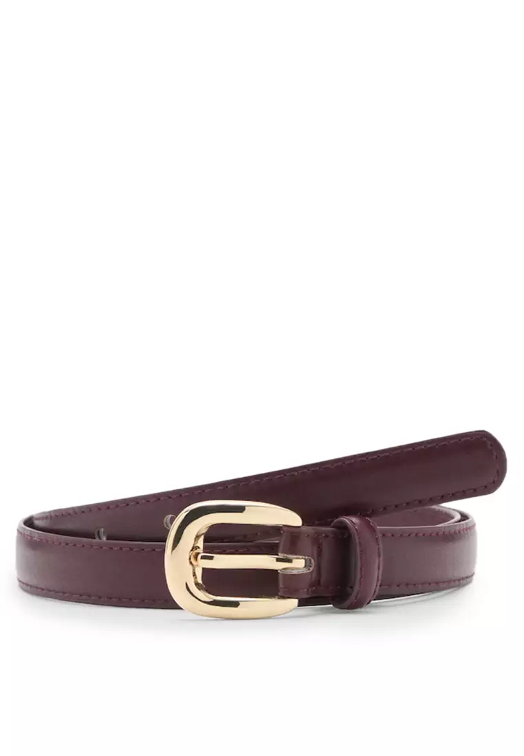 Buy Mango Thin Belt With Metal Buckle Online | ZALORA Malaysia